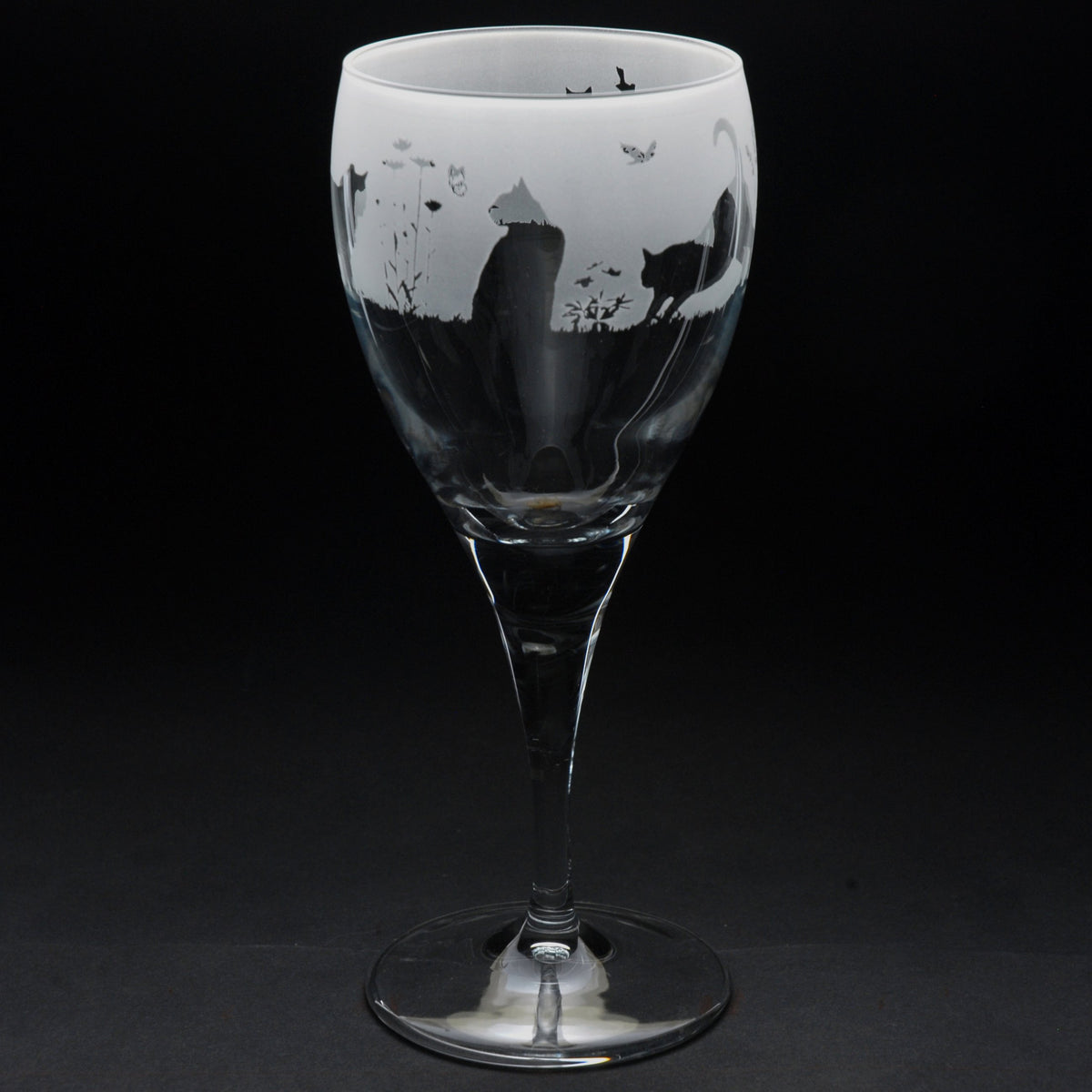 Cat Wine Glass Engraved By Glyptic Glass Great British Products