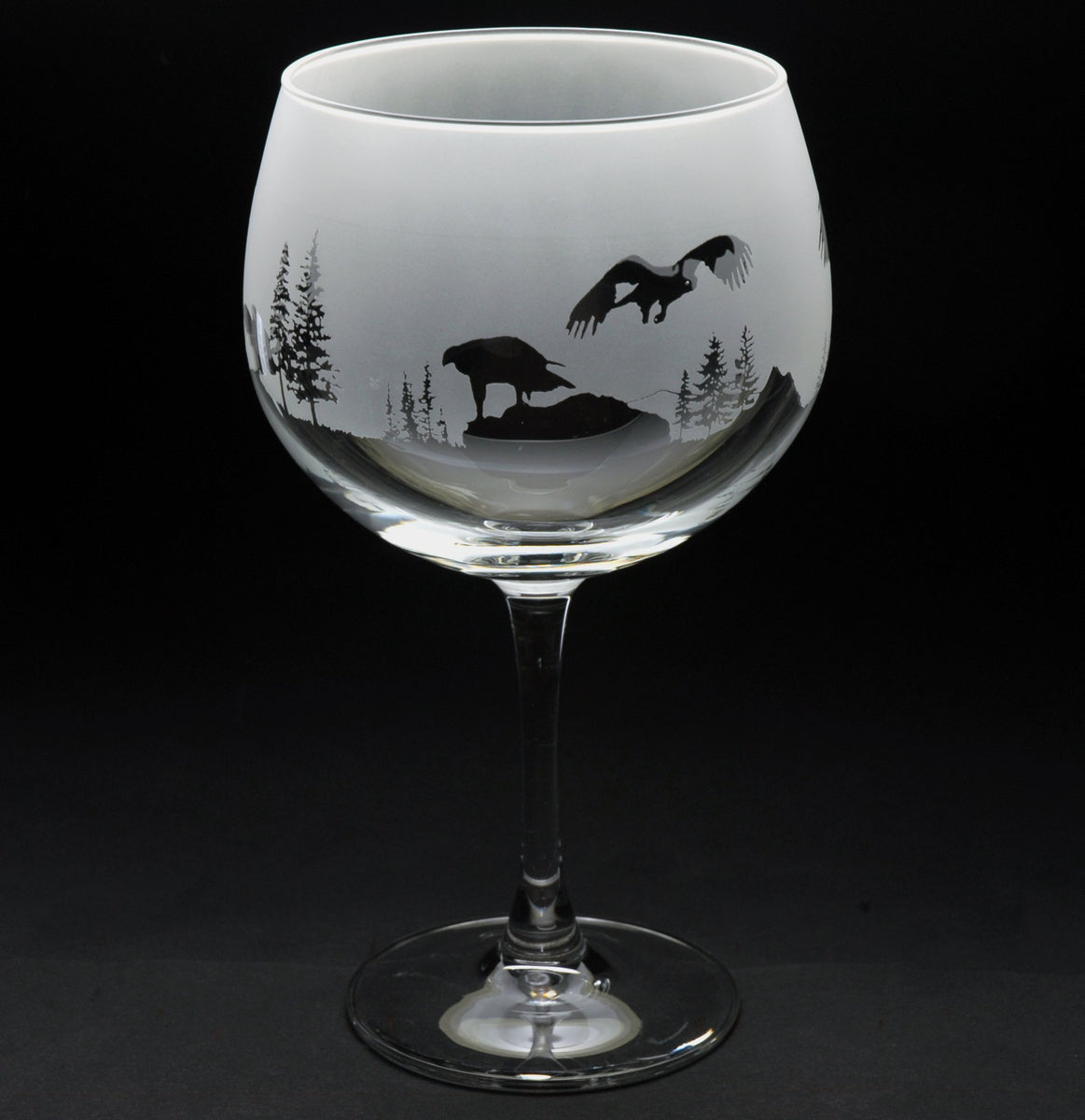 Golden Eagle Gin Glass Engraved By Glyptic Glass Great British