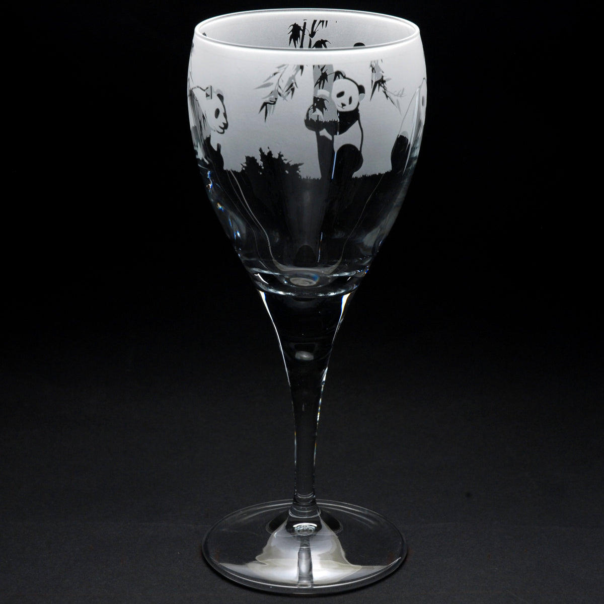 Panda Wine Glass Engraved By Glyptic Glass Great British Products