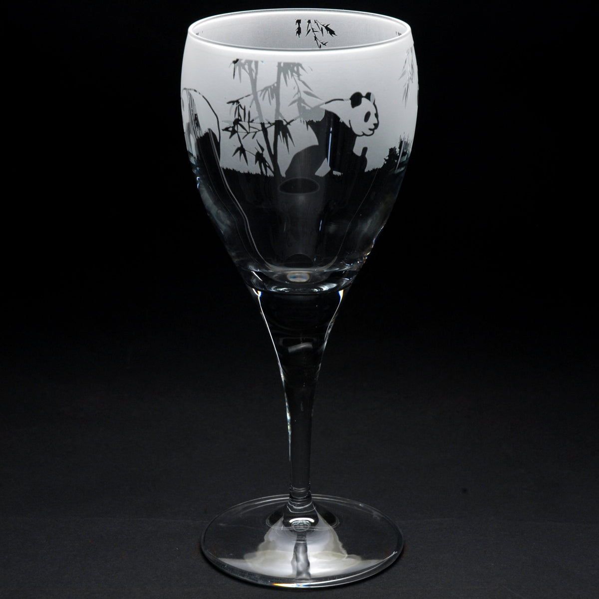 Panda Wine Glass Engraved By Glyptic Glass Great British Products