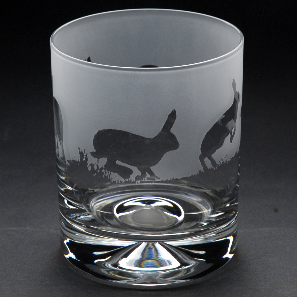 Hare Whisky Tumbler Glass Engraved By Glyptic Glass Great British