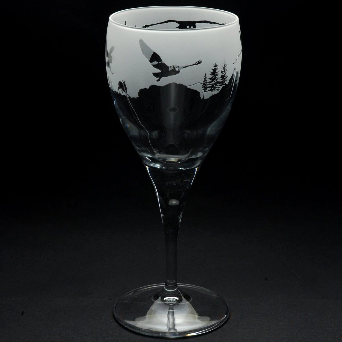 Owl Wine Glass Engraved By Glyptic Glass Great British Products