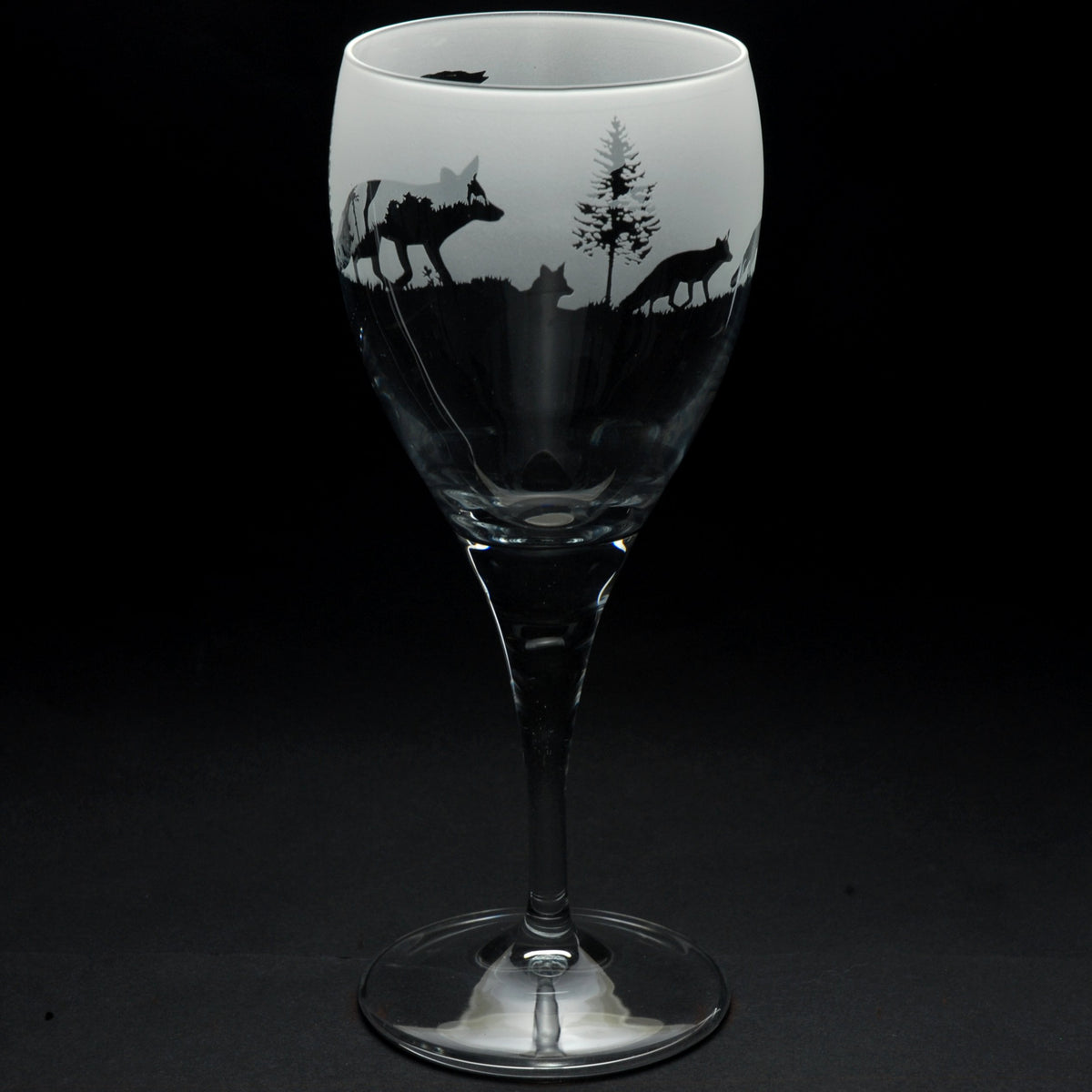 Fox Wine Glass Engraved By Glyptic Glass Great British Products