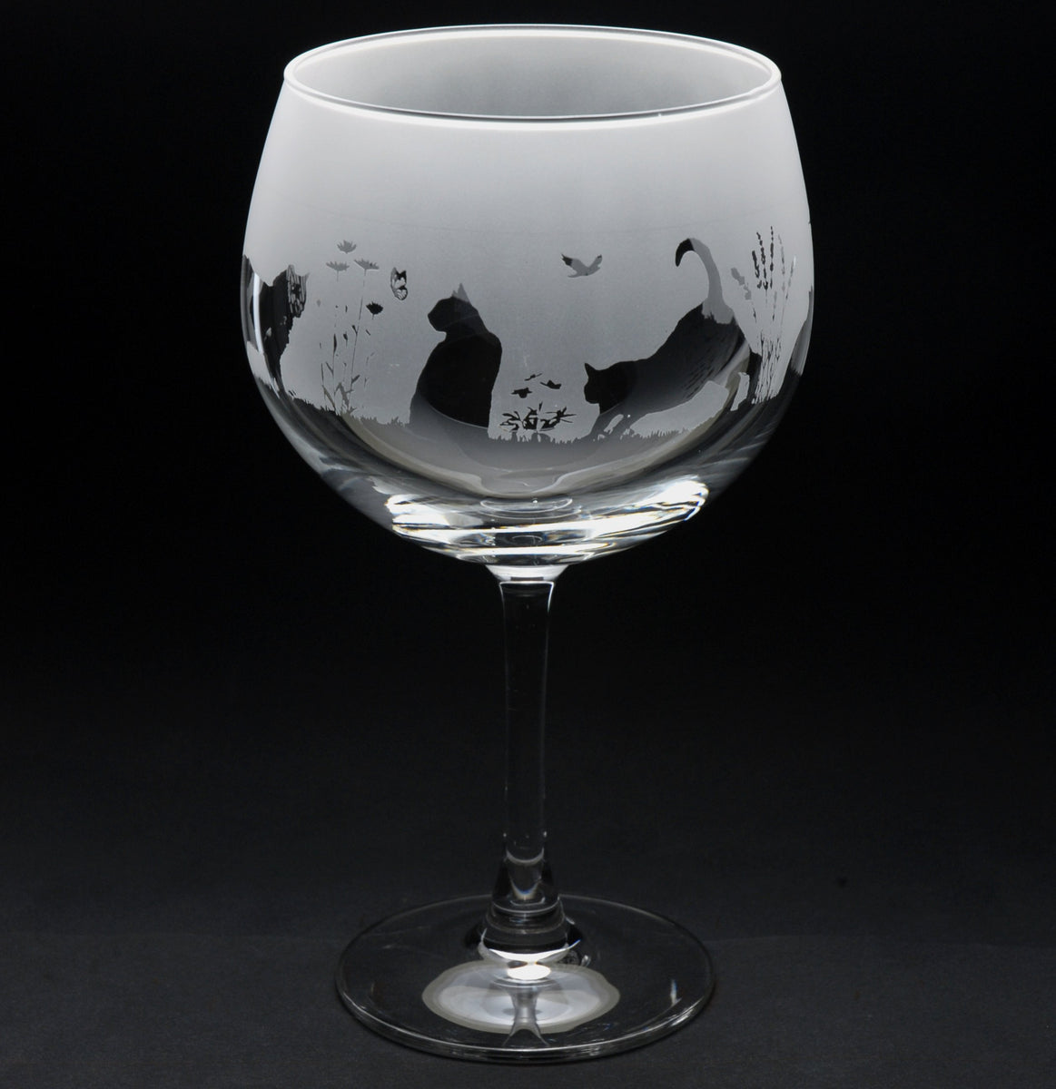 Cat Gin Glass Engraved By Glyptic Glass Great British Products