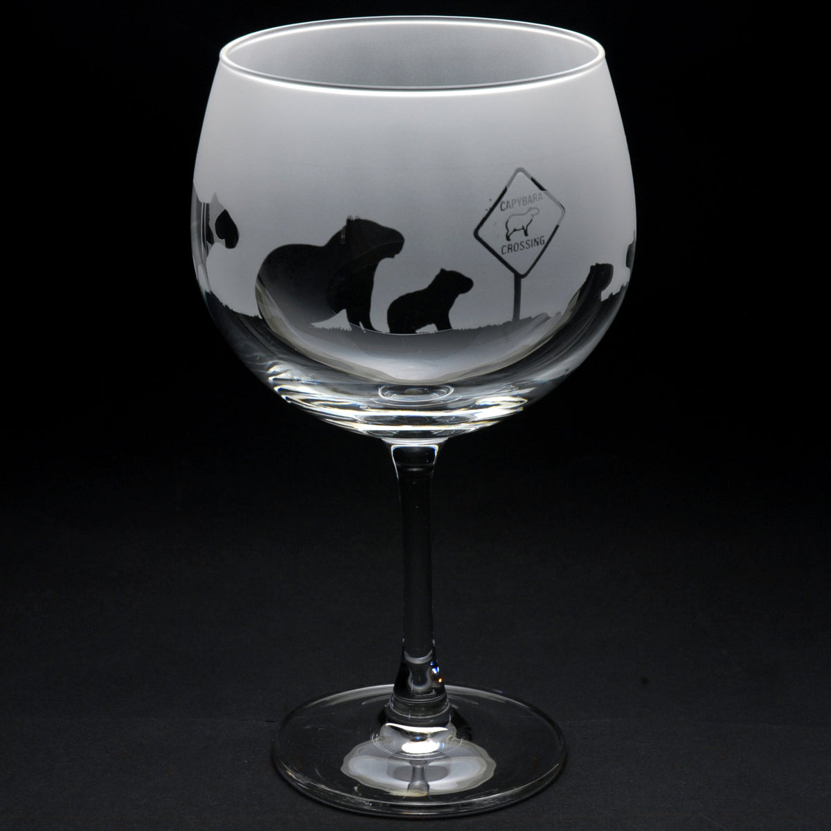 Capybara Gin Glass Engraved By Glyptic Glass Great British Products